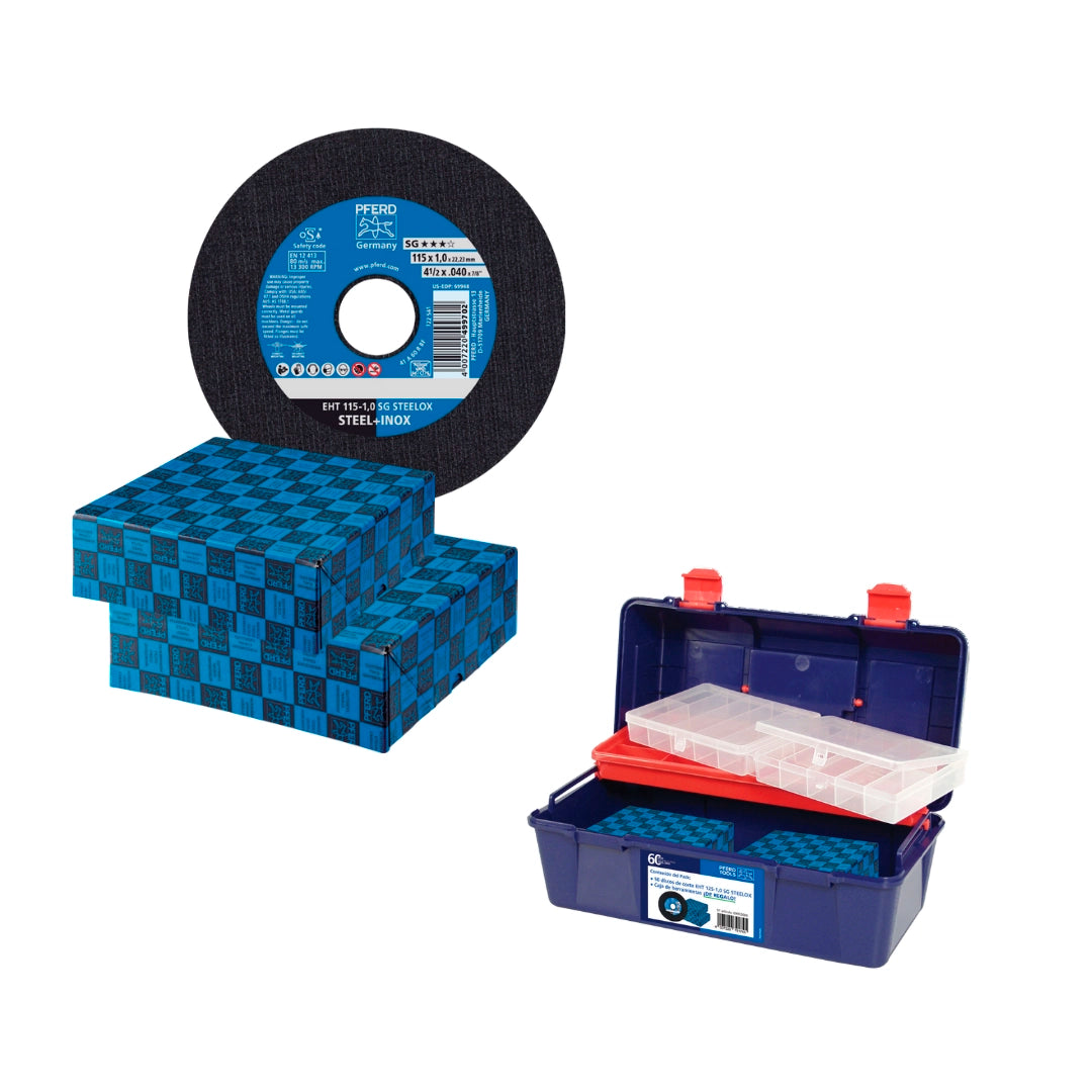 PACK 50 Discos SG STEELOX + Caja Herramientas