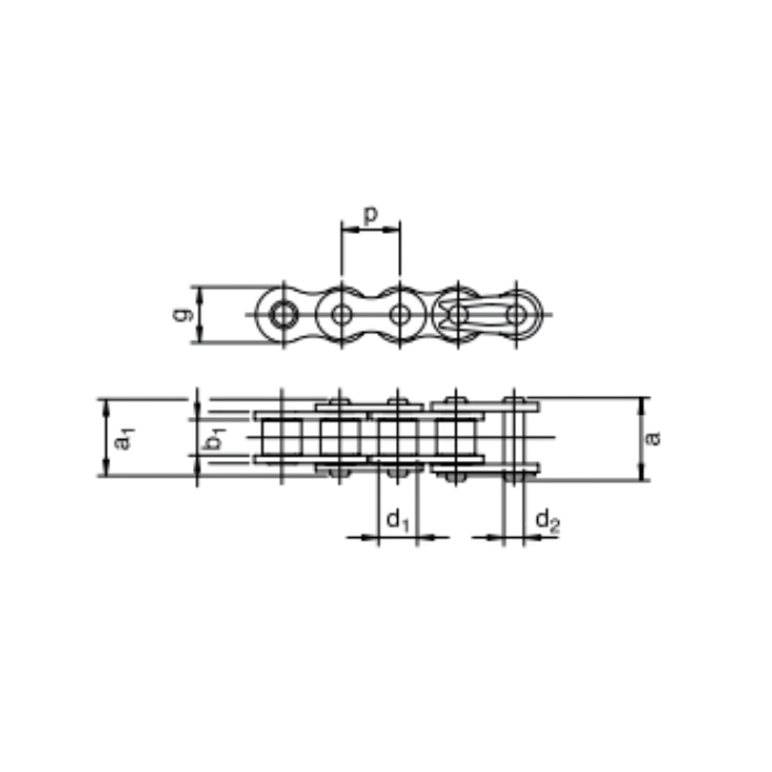 Cadena JWIS 10B-1 5/8" Acero Inoxidable (CF) | DIN 8187